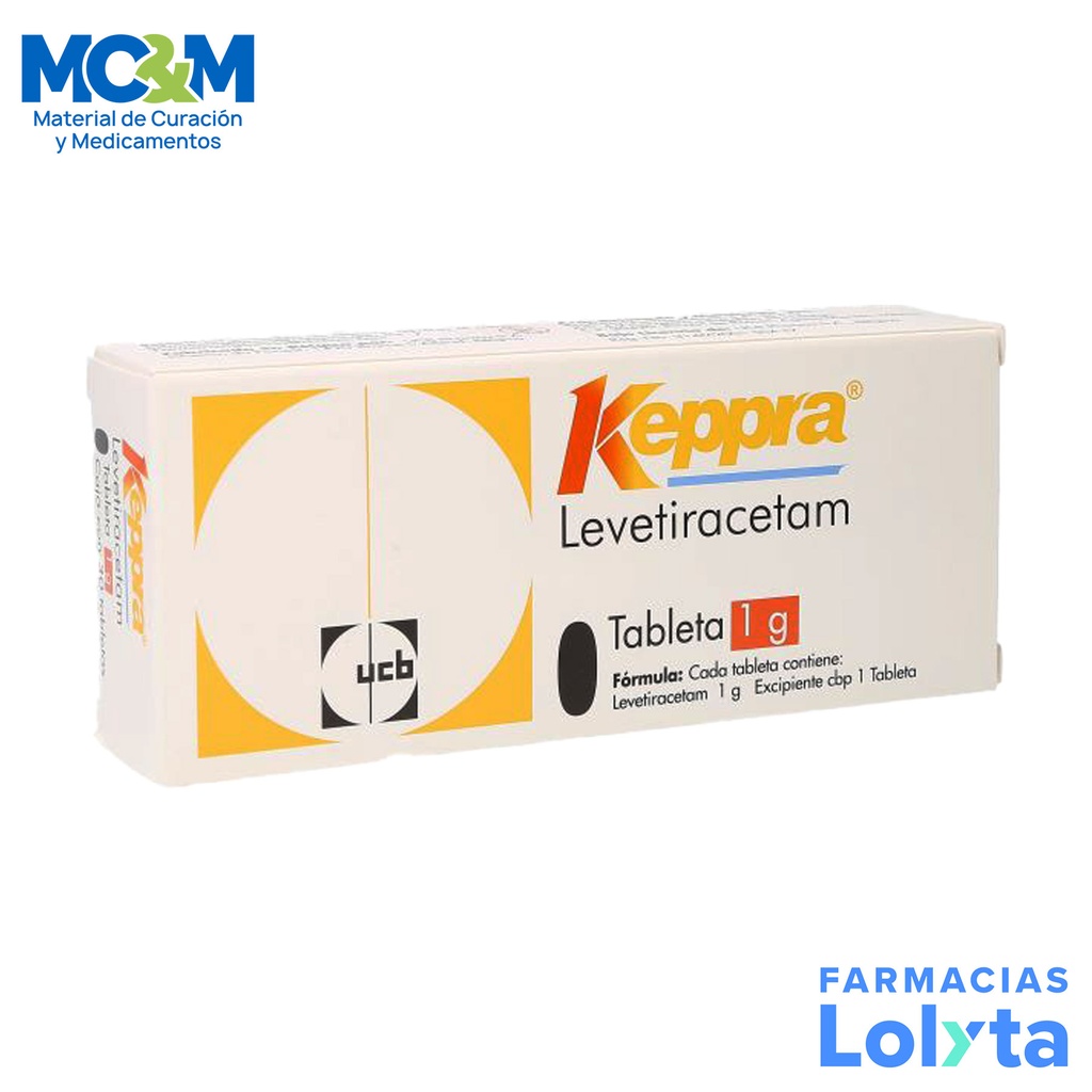 KEPPRA 1 G C/30 TAB LEVETIRACETAM LAB UCB | Website Farmacias Lolyta